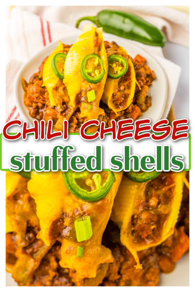 Chili Cheese Stuffed Shells - Life With The Crust Cut Off
