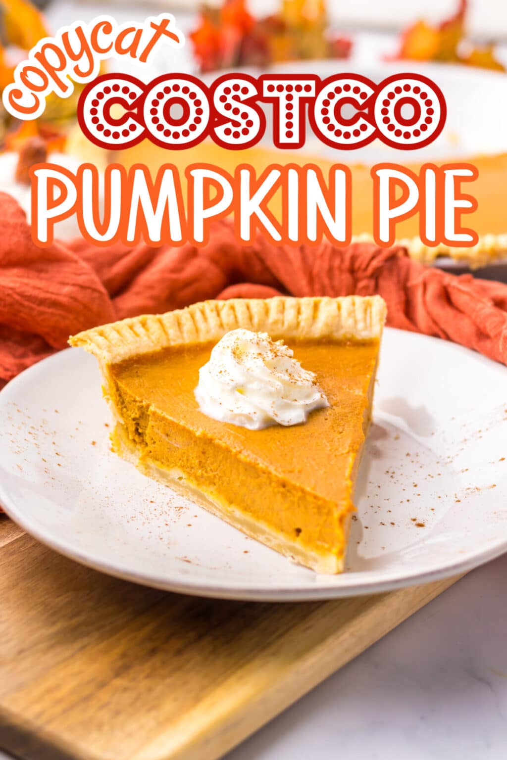 Copycat Costco Pumpkin Pie - Life With The Crust Cut Off