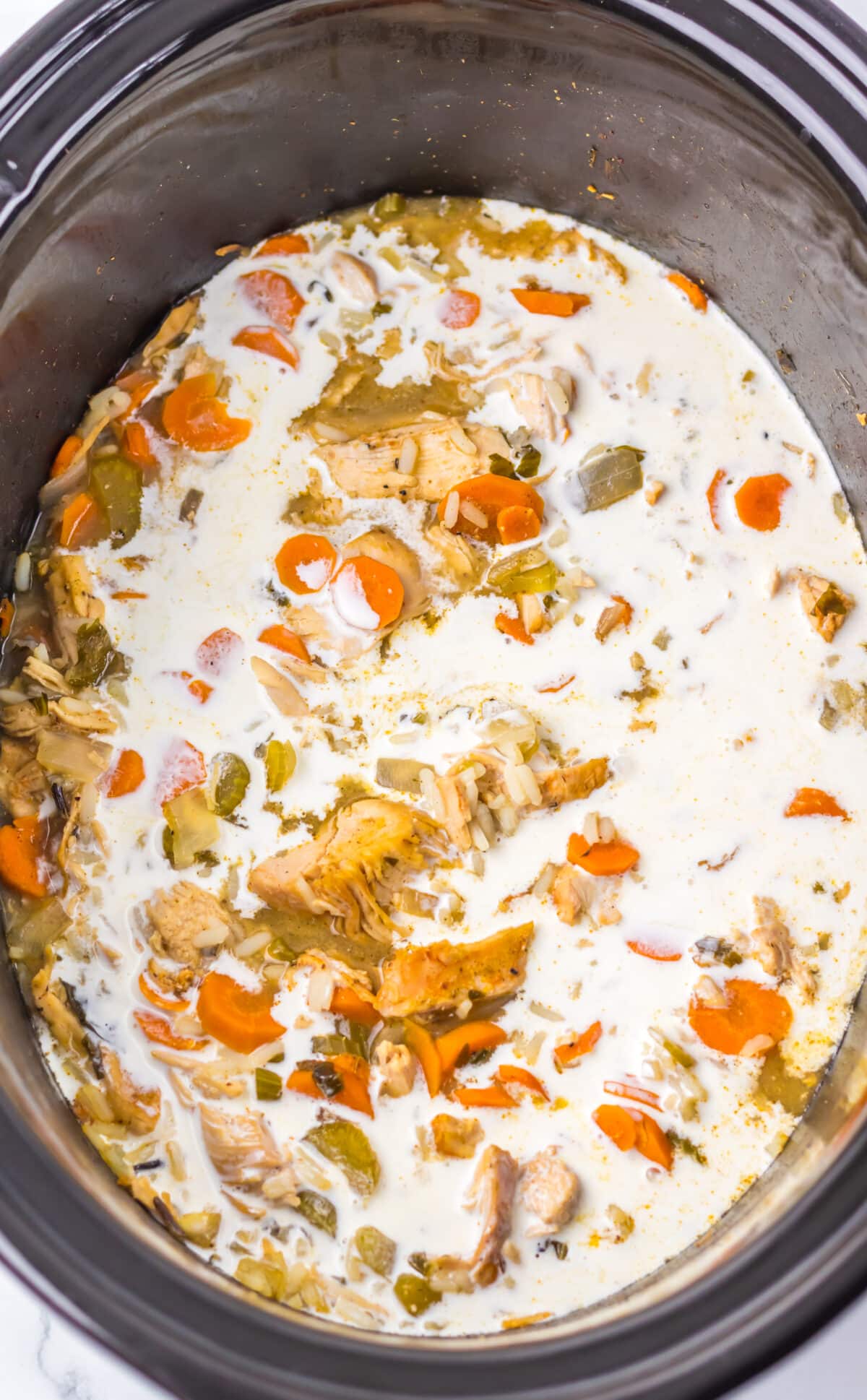Slow Cooker Turkey and Rice Soup - Life With The Crust Cut Off