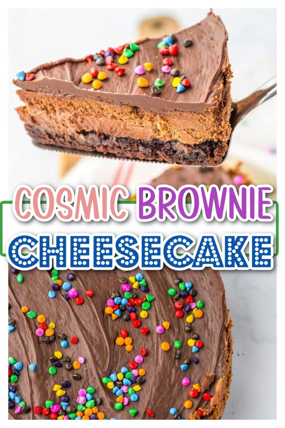 Cosmic Brownie Cheesecake - Life With The Crust Cut Off