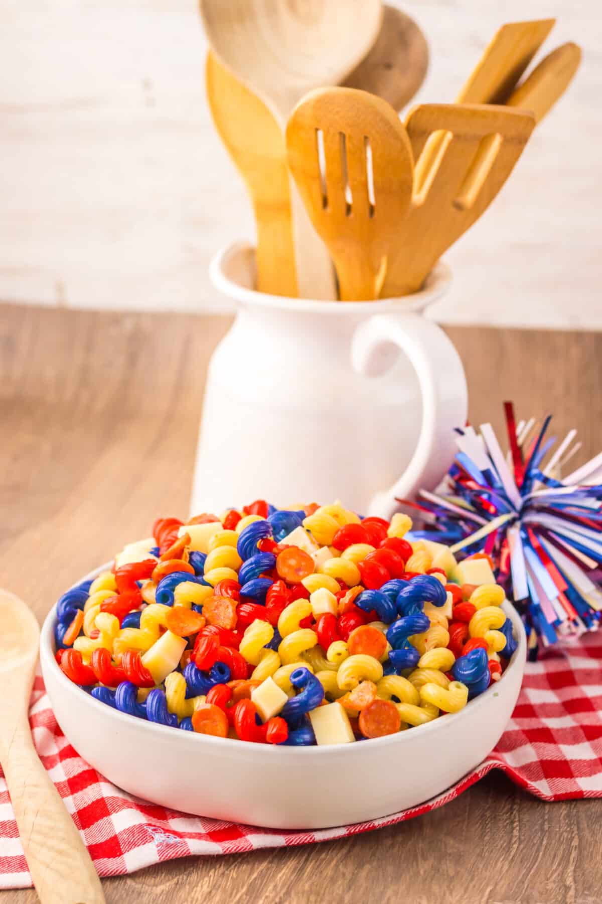 Red White Blue Pasta Salad - Life With The Crust Cut Off